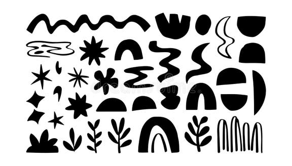 Boho Abstract Nature Collage in Rectangular Layout. a Boho Abstract ...