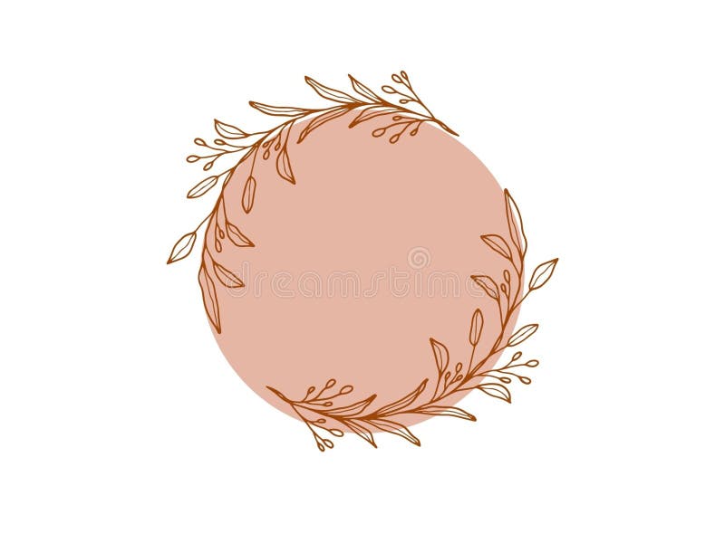 Boho Aesthetic Simple Circle Stock Illustration - Illustration of ...