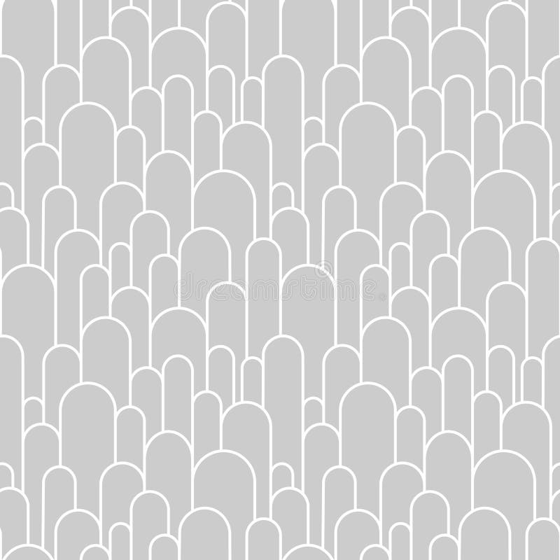 Boho Arch Seamless Pattern. Geometric Art Deco Simple Background. White ...