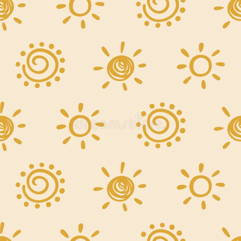 Boho Aztec Sun Seamless Pattern Tribal Background Stock Illustration - Illustration of aztec ...