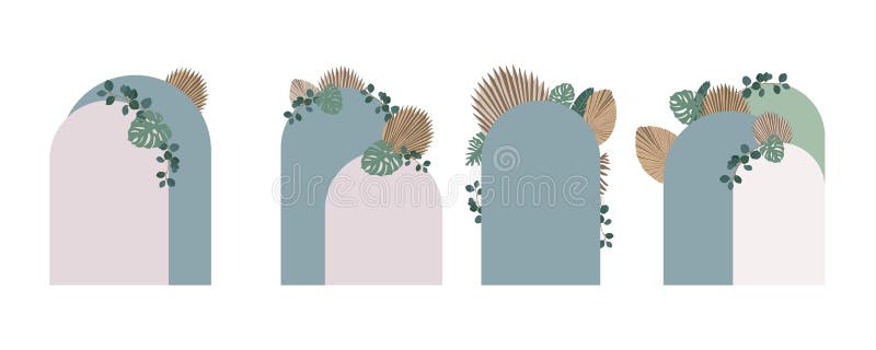 Boho Backdrop Element Object with Balloons Stock Vector - Illustration ...