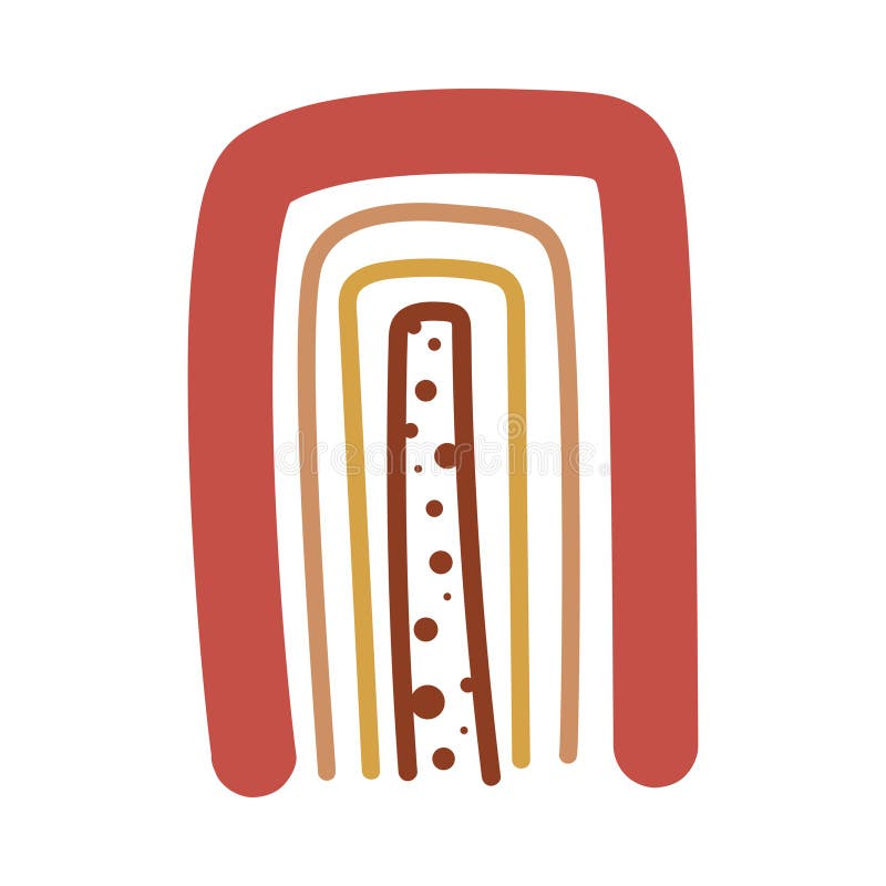 Boho Background Rainbow Shape Stock Vector - Illustration of vector ...