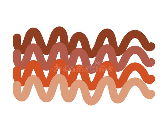 Boho Background Wavy Design Stock Illustration - Illustration of ...