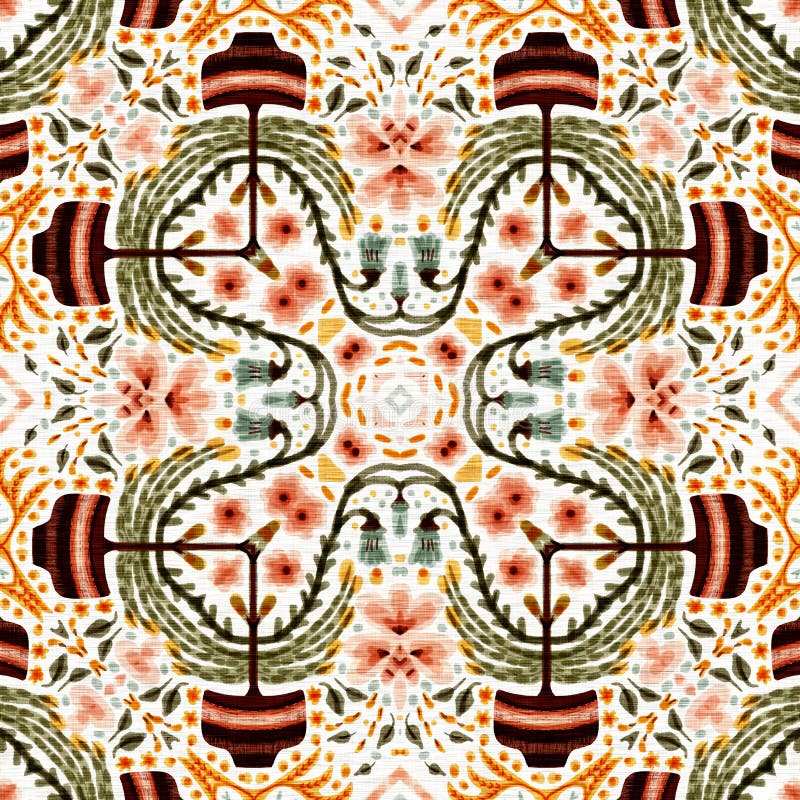 Boho Botanical Cottage Core Seamless Pattern. Trendy Decorative ...