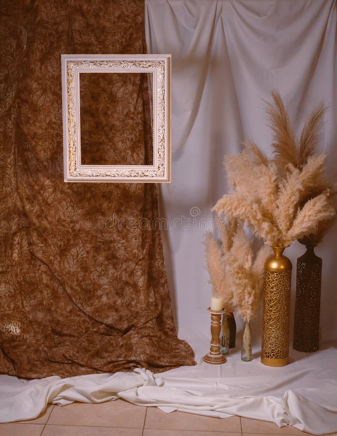 Boho Chic Vertical Photo Set. Copy Space Stock Photo - Image of studio ...