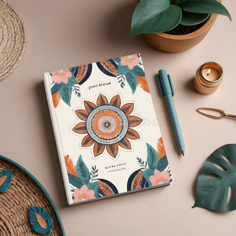 Boho Dream Journal Mockup Clipart Stock Illustration - Illustration of inspiration, artistic ...