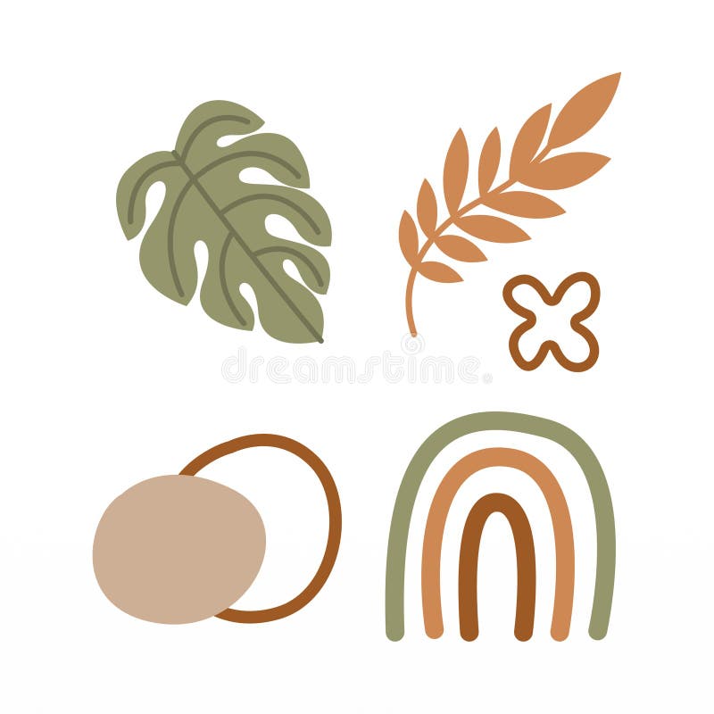 Boho Elements Art, Icons, and Graphics Stock Vector - Illustration of ...