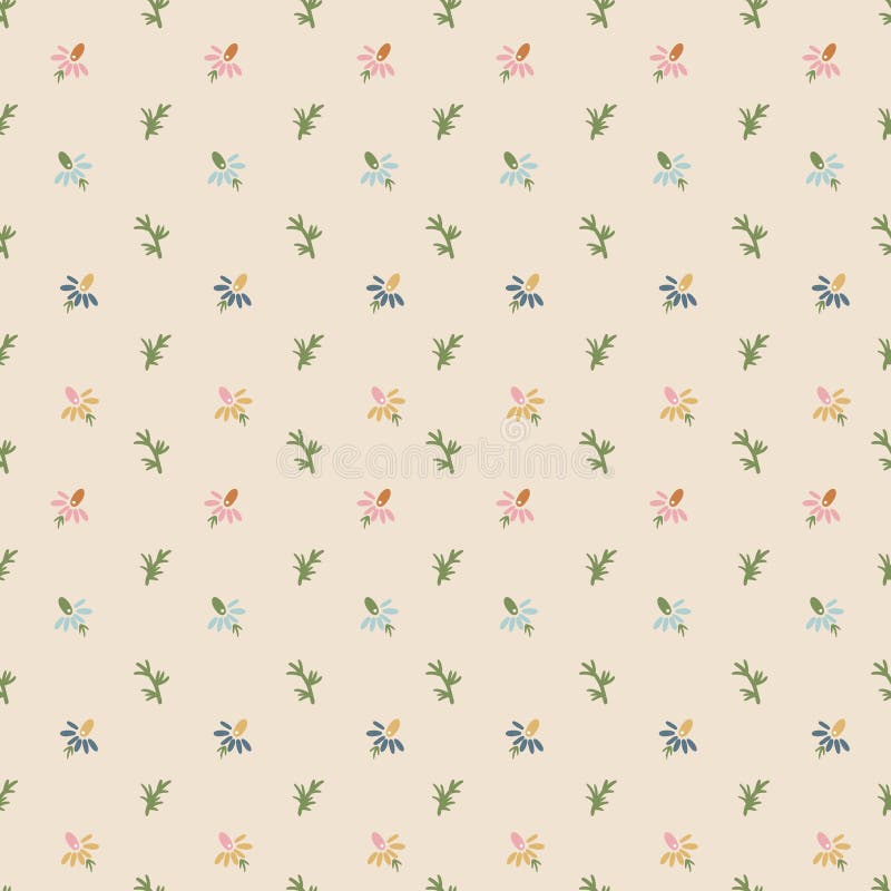 Boho Fantasy Flowers Seamless Pattern, Folk Floral Texture Stock ...