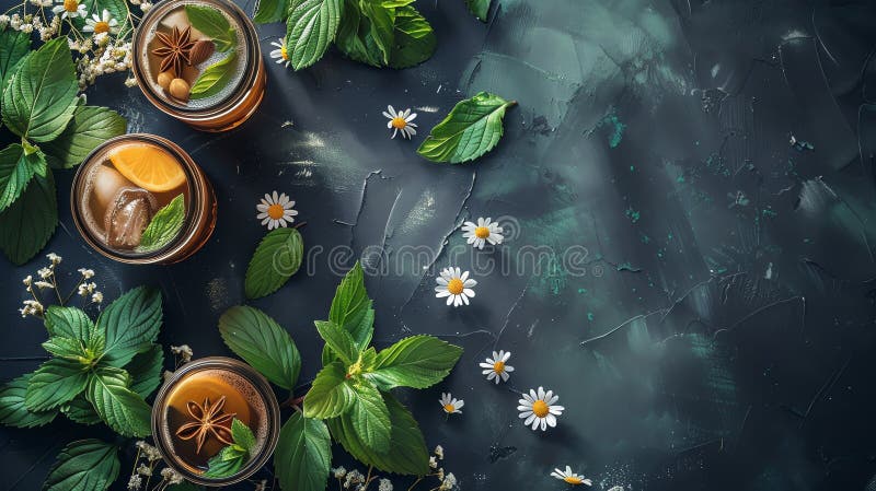 Boho Flat Lay Design for Summer Beverages, Showcasing Earthy Tones ...