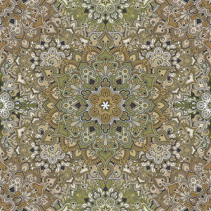 Boho Flower Pattern stock vector. Illustration of deco - 72904124