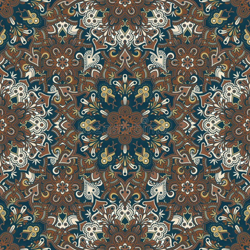 Boho Flower Pattern stock vector. Illustration of flower - 72919999