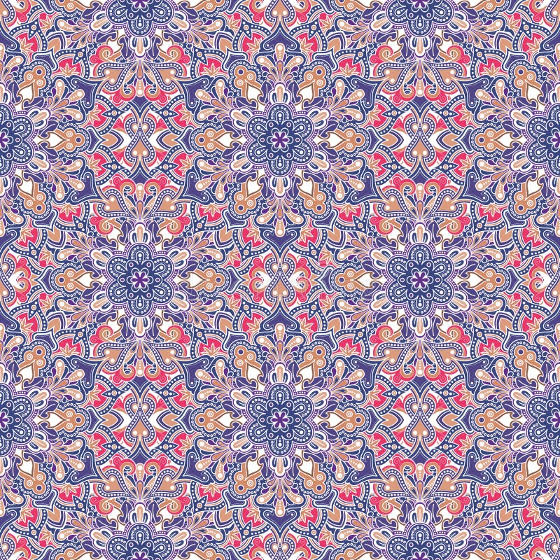 Boho Flower Pattern stock vector. Illustration of pattern - 74265479
