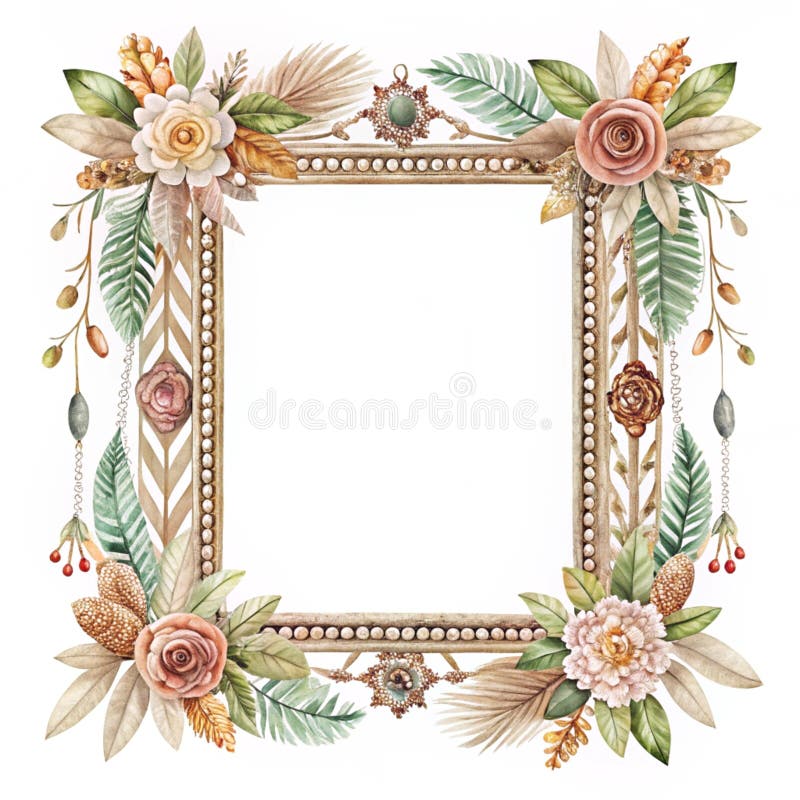 Boho Frame Isolated Transparent Background Stock Photos - Free ...
