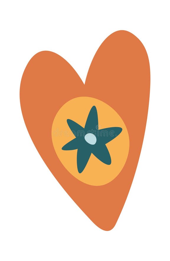 Boho Heart with Star stock vector. Illustration of boho - 272906034