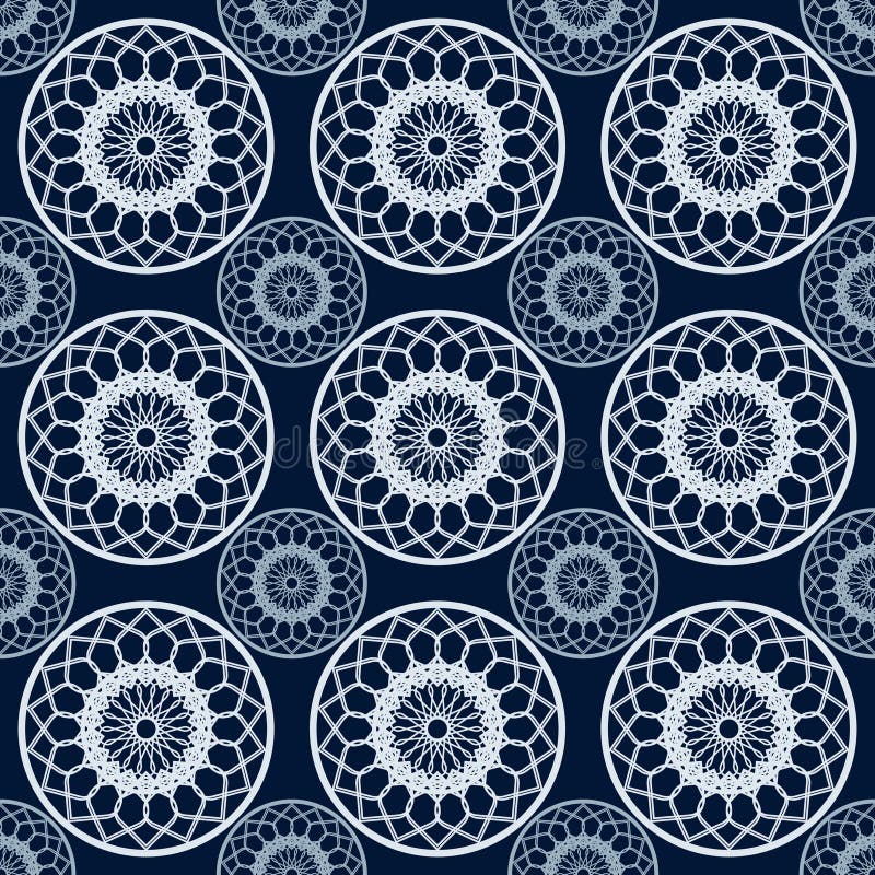 Boho Minimal Geometric Sacred Linework Deep Indigo Icy Blue Mist Stock Vector - Illustration of ...