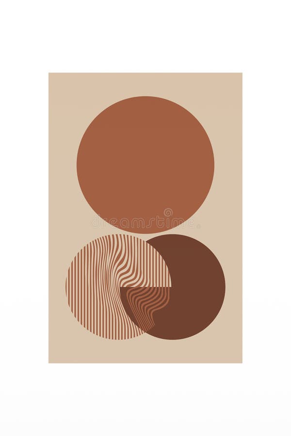 Abstract Wavy Lines Boho Wall Art Decor Stock Vector - Illustration of ...