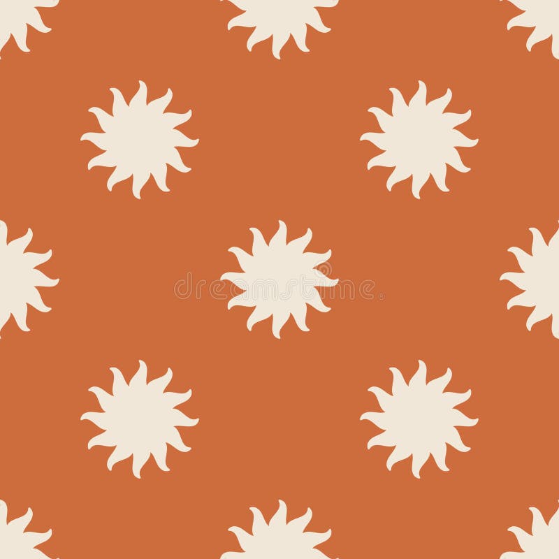 Boho Print with Sun. Seamless Pattern. Background Design Stock Illustration - Illustration of ...