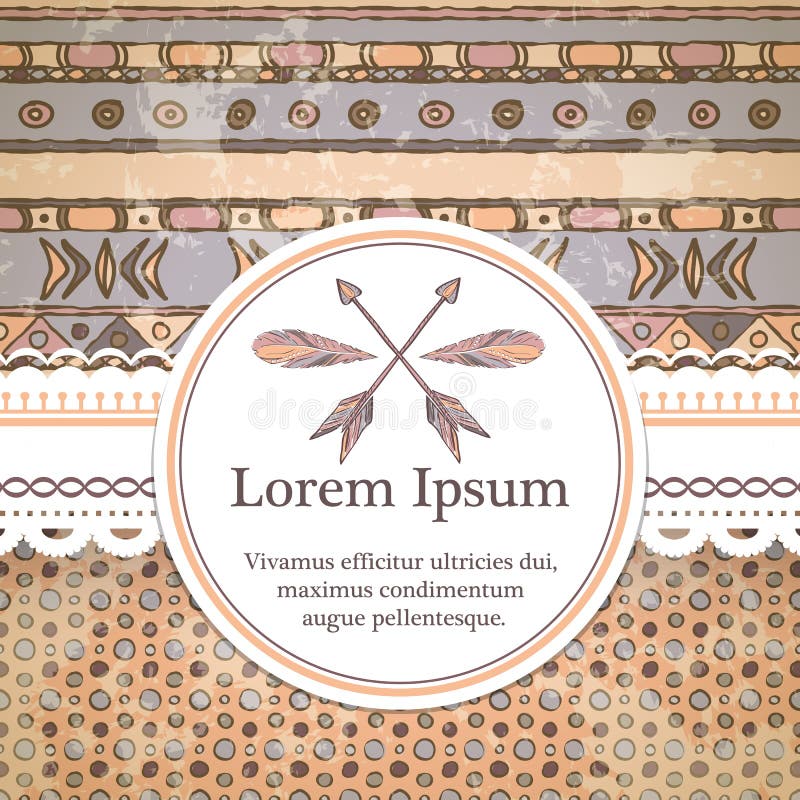 Boho style background stock vector. Illustration of circle - 66285907