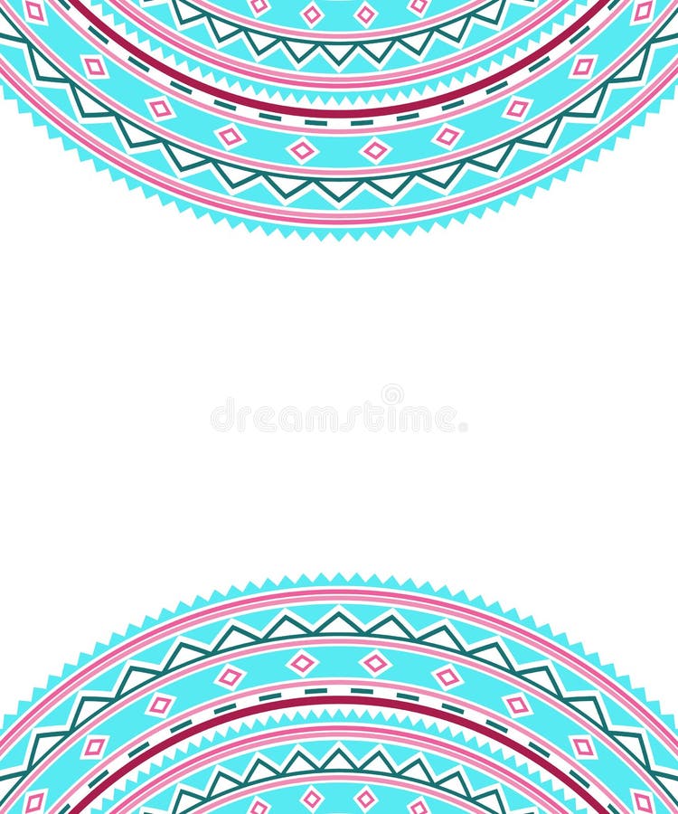 Boho Style Decorative Border Stock Vector - Illustration of drawn ...