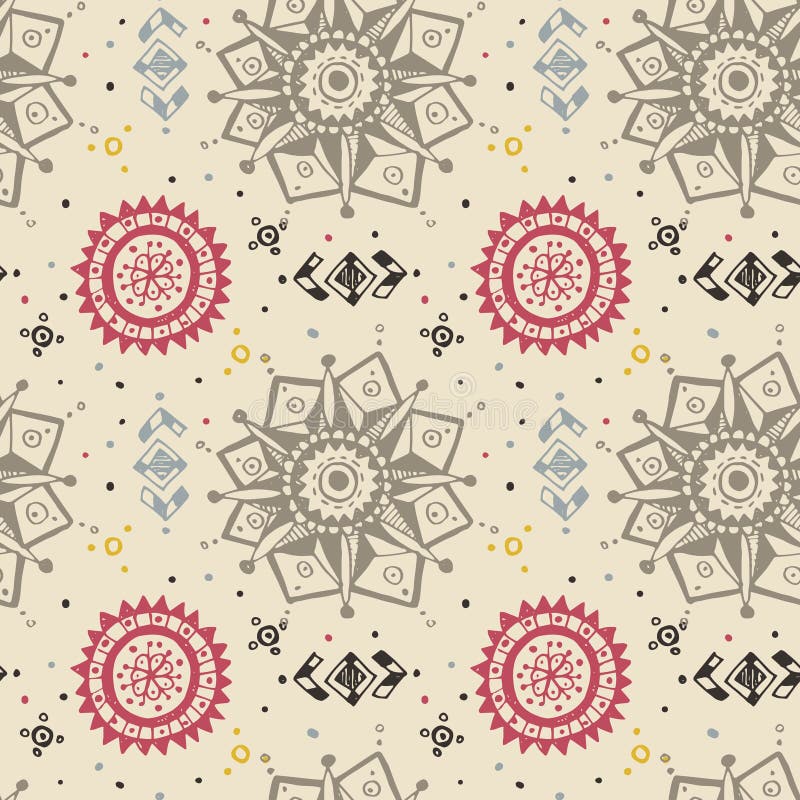 Boho Style Graphic Elements. Beautiful Hand Drawn Illustration Stock ...