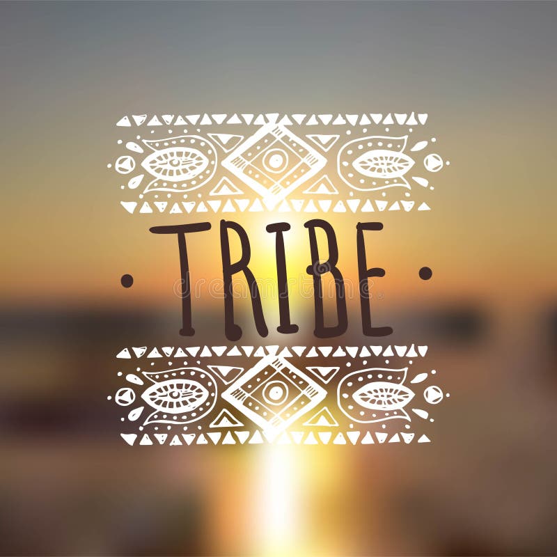 Boho Style Graphic Elements. Beautiful Hand Drawn Illustration Stock ...