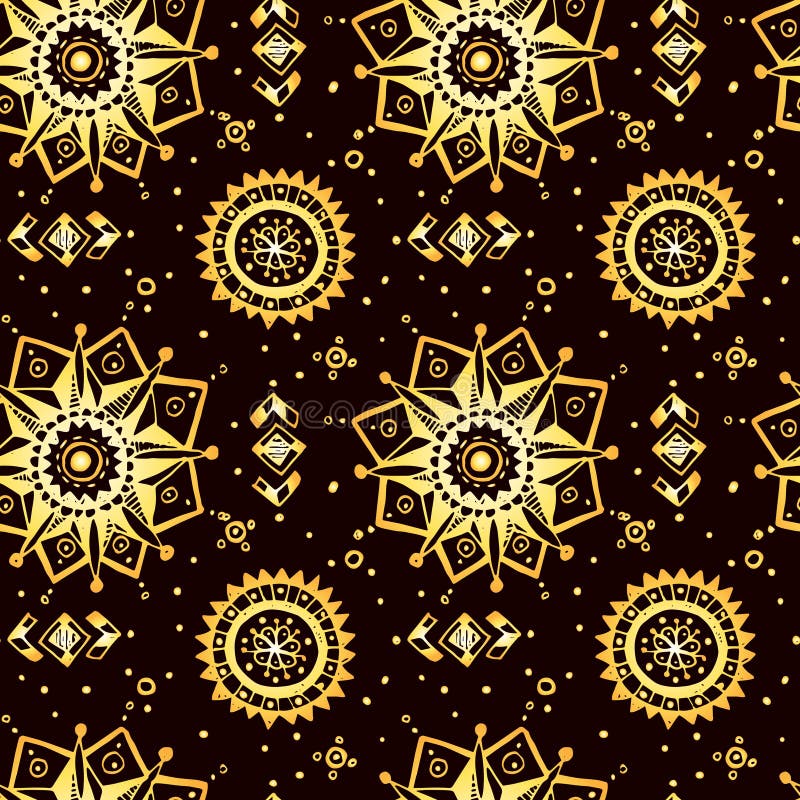 Boho Style Graphic Elements. Beautiful Hand Drawn Illustration Stock ...