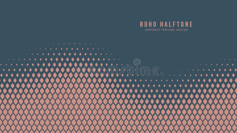 Boho Style Halftone Vector Smooth Wavy Border Aesthetic Abstract ...