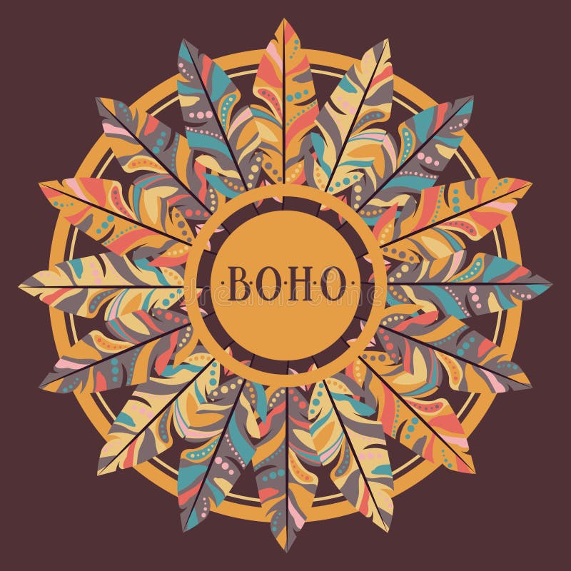 Boho style icon design stock vector. Illustration of bohemian - 74550244