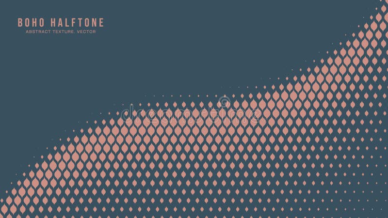 Boho Style Modern Halftone Vector Curved Border Aesthetic Abstract ...