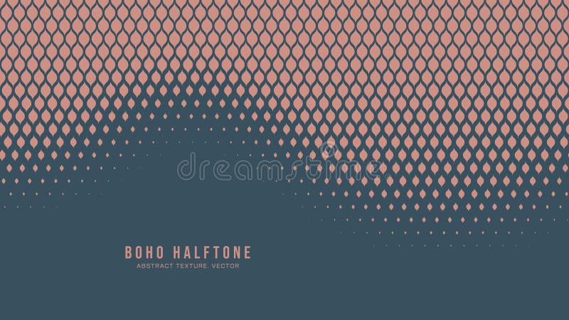 Boho Style Modern Half Tone Vector Twisted Border Aesthetic Abstract ...