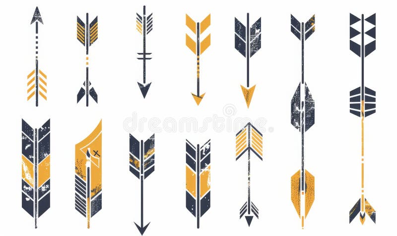 Boho Style, Set of Ornamental Arrows for Your Designs Stock ...