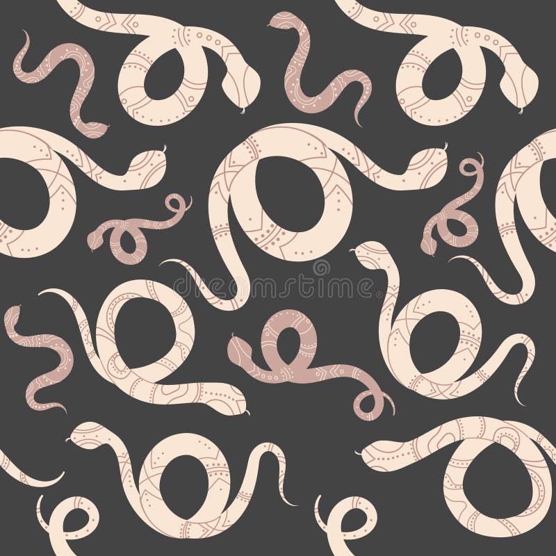 Boho Style Snake Pattern with Abstract Tribal Designs.Perfect for ...