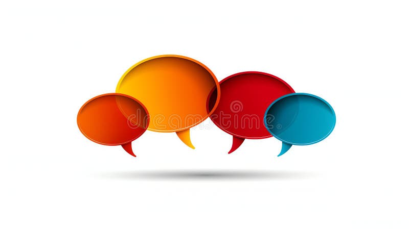 Boho Style Speech Bubbles, Vector Illustration, Flat Design Stock ...