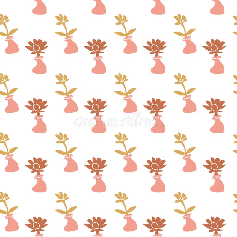 Boho Summer Elements Pattern with Floral Motifs for Creative Projects Stock Illustration ...