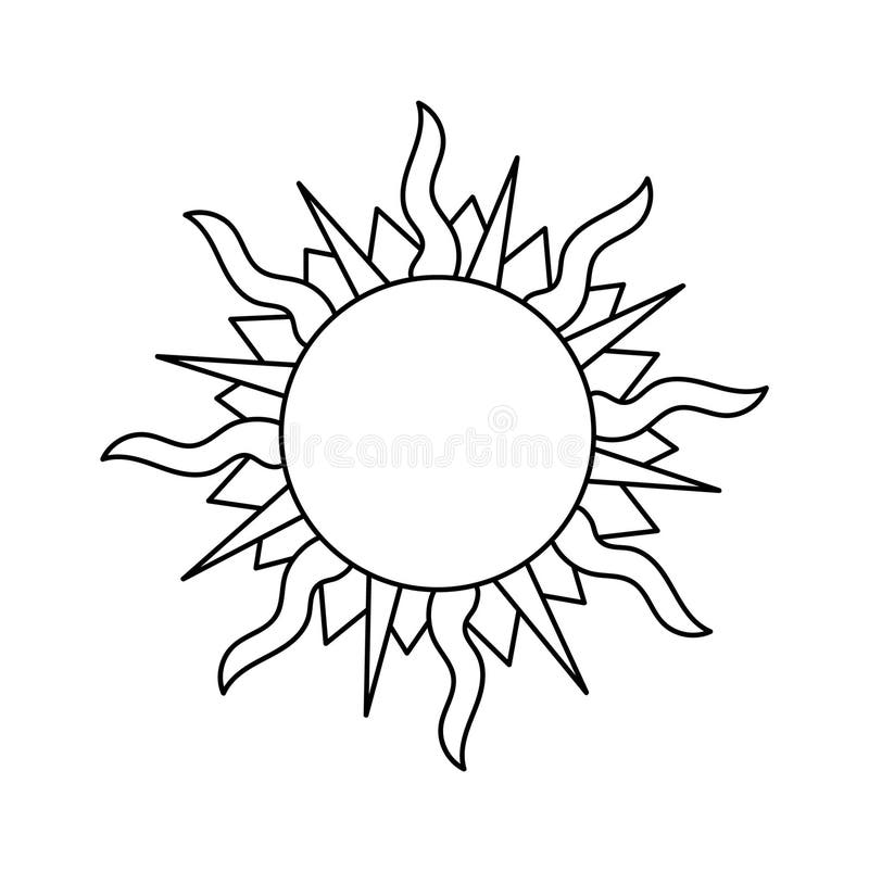 Boho Sun Lined Stock Vector Illustration Of Sunburst 276148946