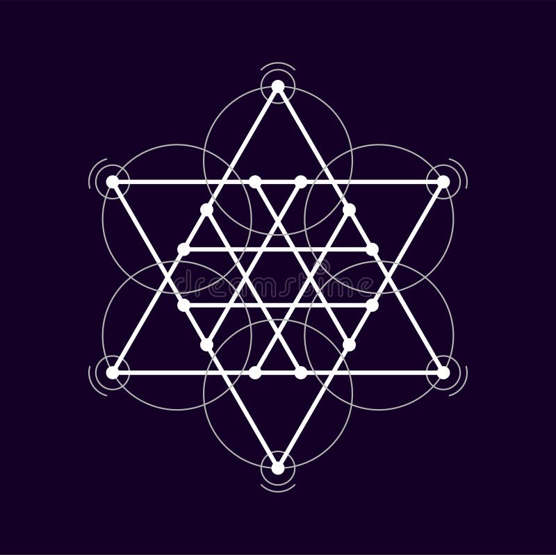 Sacred Sign Geometric Boho Tattoo Mystic Symbol Stock Vector ...