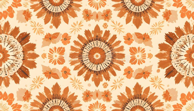 Boho Terracotta Seamless Pattern for Textile, Wallpaper, and Packaging ...