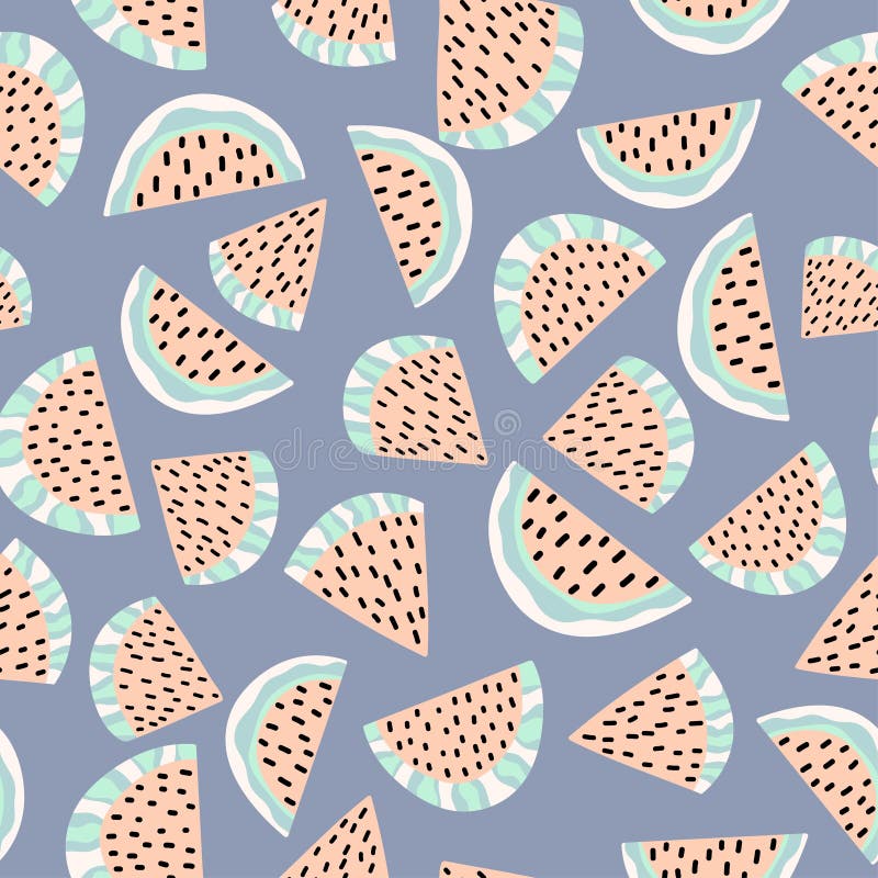 Boho Watermelon Slices Seamless Pattern Vector Stock Vector ...