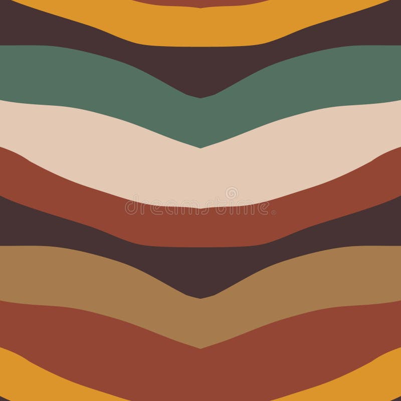 Boho Wavy Striped Pattern Inspired in the Layers of Earth and Sand ...