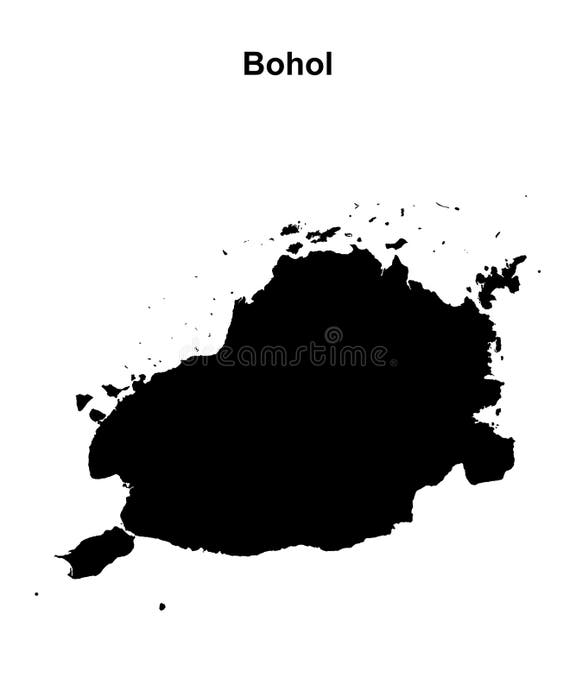 Bohol outline map stock vector. Illustration of isolated - 360617465