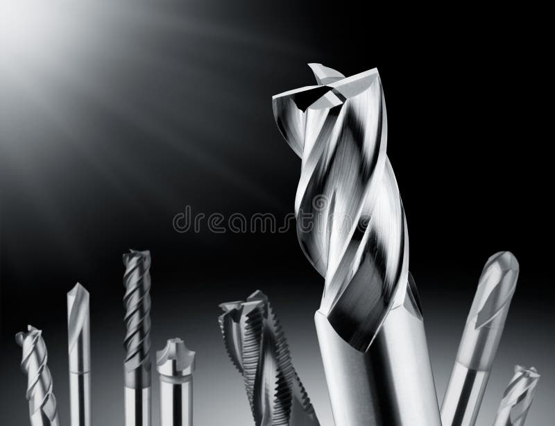 Metalltausendstel-Bohrer stockfoto. Bild von biss, hintergrund - 6264172