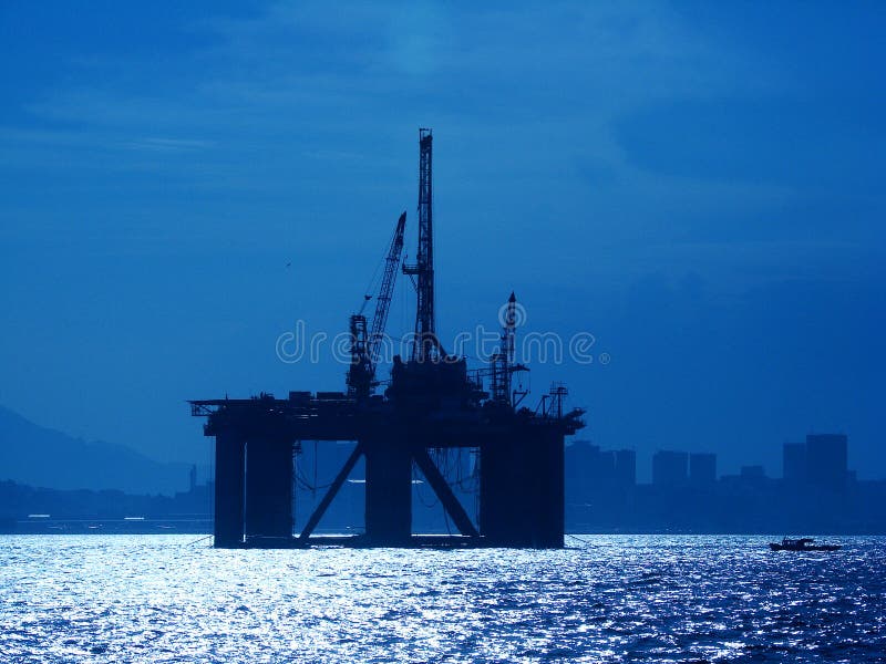 Bohrinsel stockfoto. Bild von betriebsmittel, erdöl, anlage - 4308916