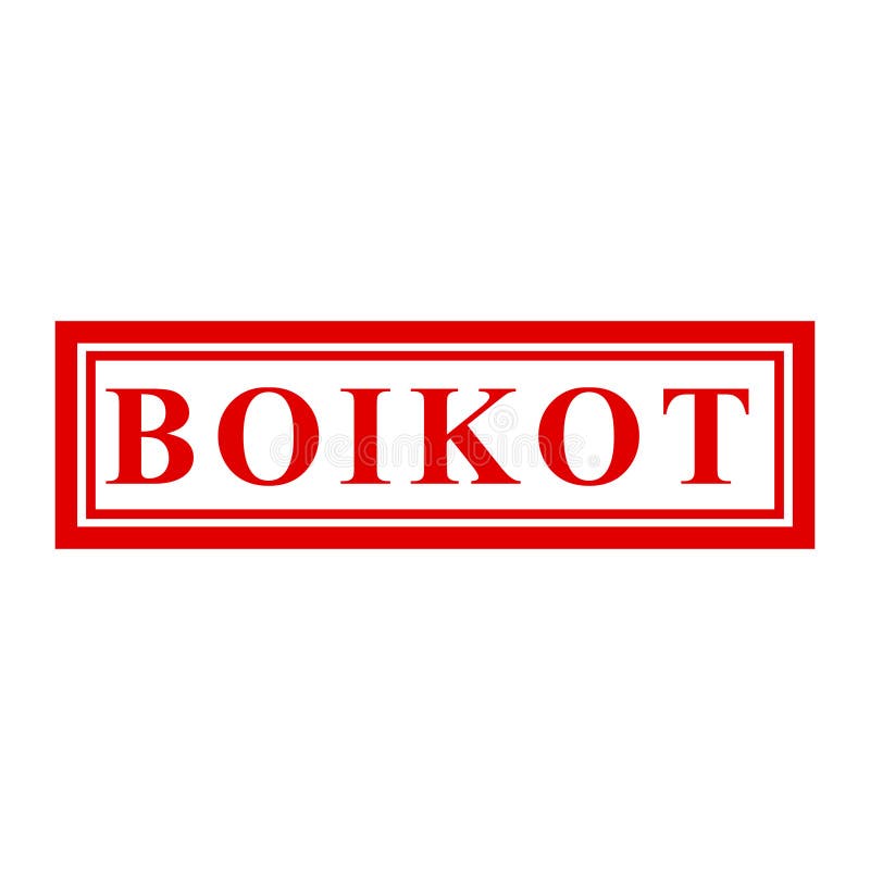 Boikot, Boycott in Indonesia Languange, Simple Vector Red Simple ...