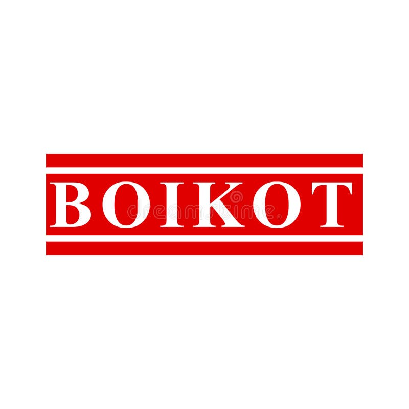 Boikot, Boycott in Indonesia Languange, Simple Vector Red Simple ...