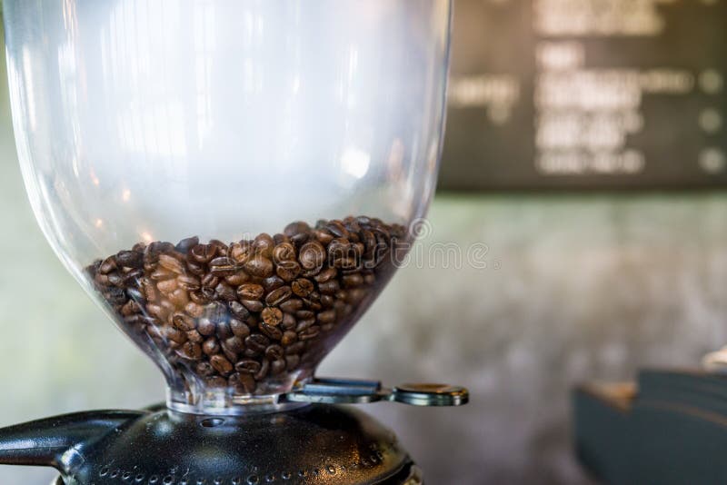 Boil Vapor Coffee Beans in Coffee Machine Stock Image - Image of shop ...