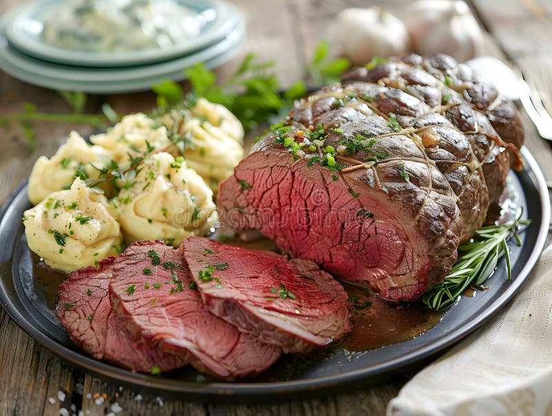 Boiled Beef Tafelspitz with Horseradish Sauce Stock Illustration ...