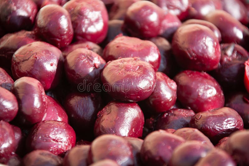 Boiled Beetroot Full Entire Root Vegetable Top View ,background ...