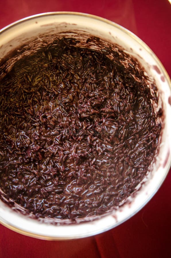 Black rice dessert stock photo. Image of honey, rice - 39984890