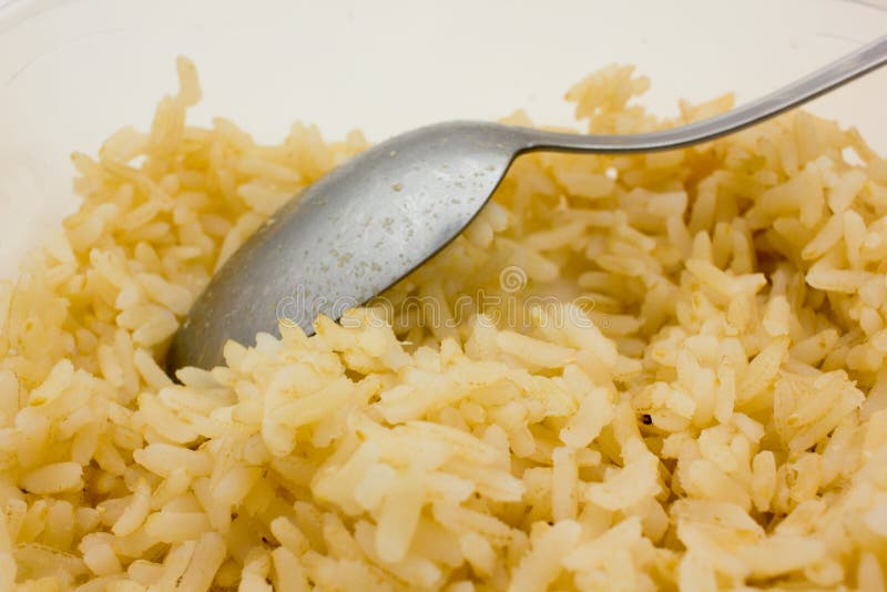 Boiled Brown Rice and a Spoon Stock Photo - Image of kitchen, recipe ...