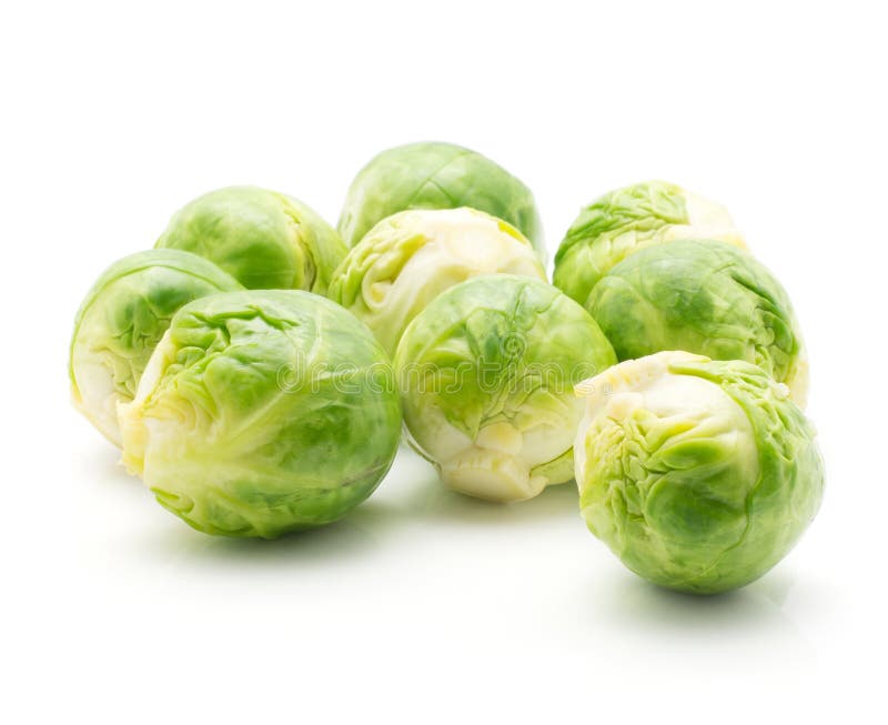 Boiled Brussels Sprout Isolated Stock Photo - Image of cooked, jade ...